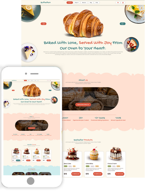 Bakery Shop WordPress Theme - For Creating Bakery & Pastry Website