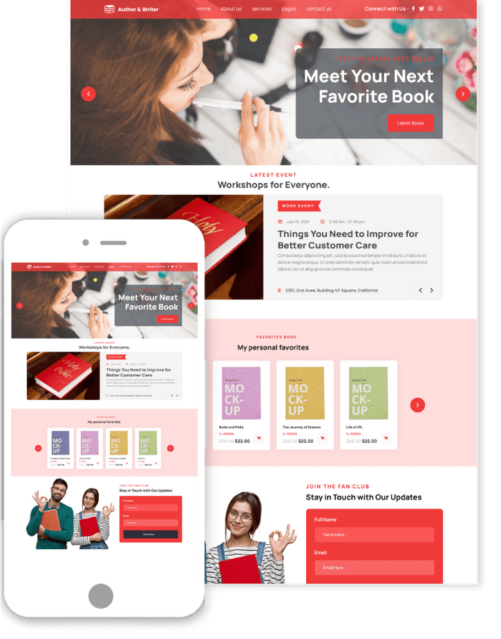 Collection of Books WordPress Themes