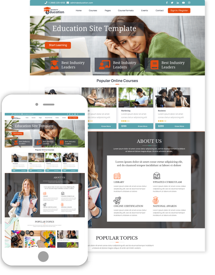 Collection of Books WordPress Themes