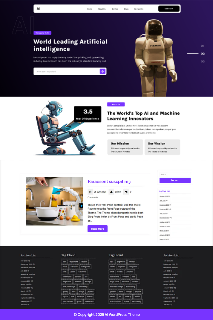 Free AI WordPress Theme - Empower Intelligent Innovation!! – THEMESPRIDE