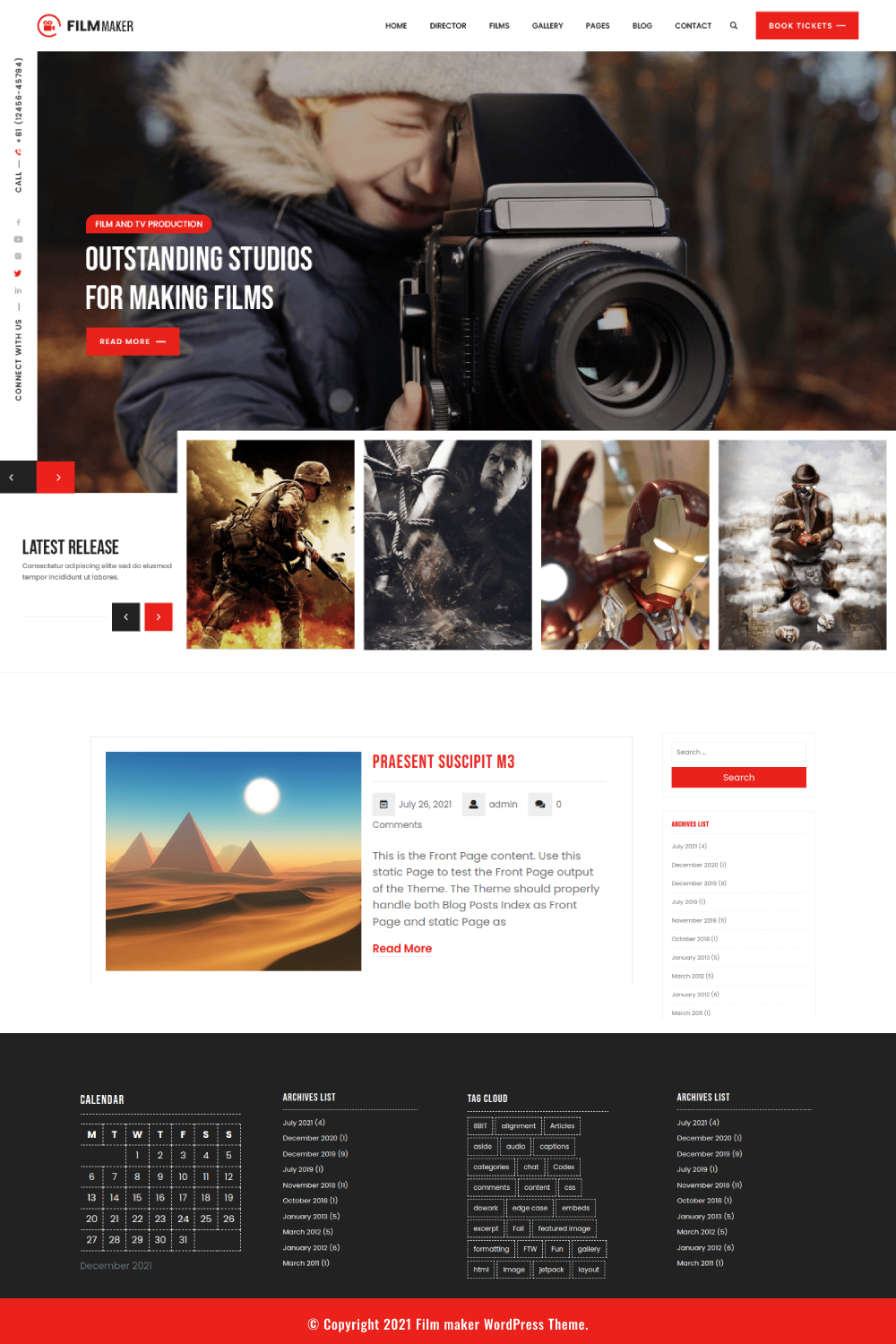 Unleash Creativity: Free Film Maker WordPress Theme – THEMESPRIDE