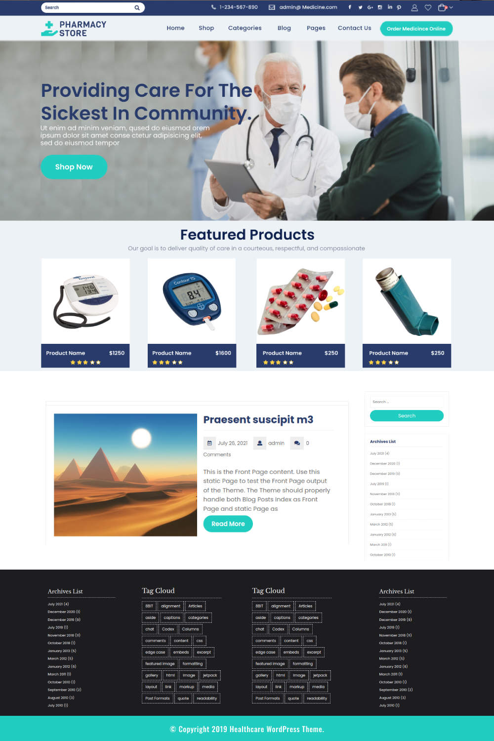 Free Healthcare WordPress Theme For Nutrition Websites – THEMESPRIDE