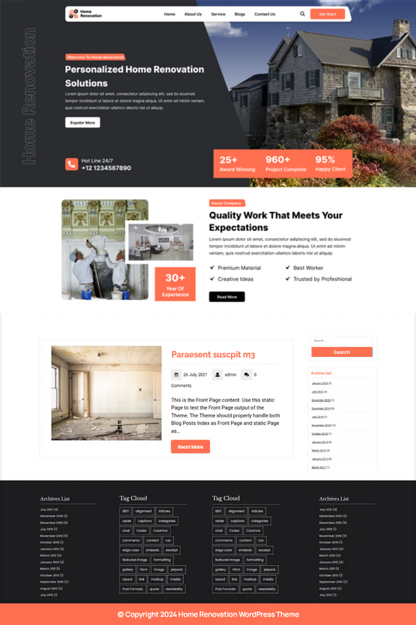 Free Home Renovation WordPress Theme For Home Remodelers – THEMESPRIDE