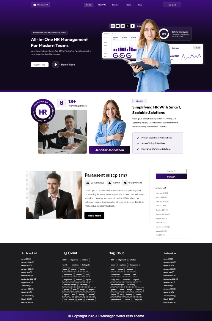 HR Theme for HR Services Consultants & Corporate Websites – THEMESPRIDE