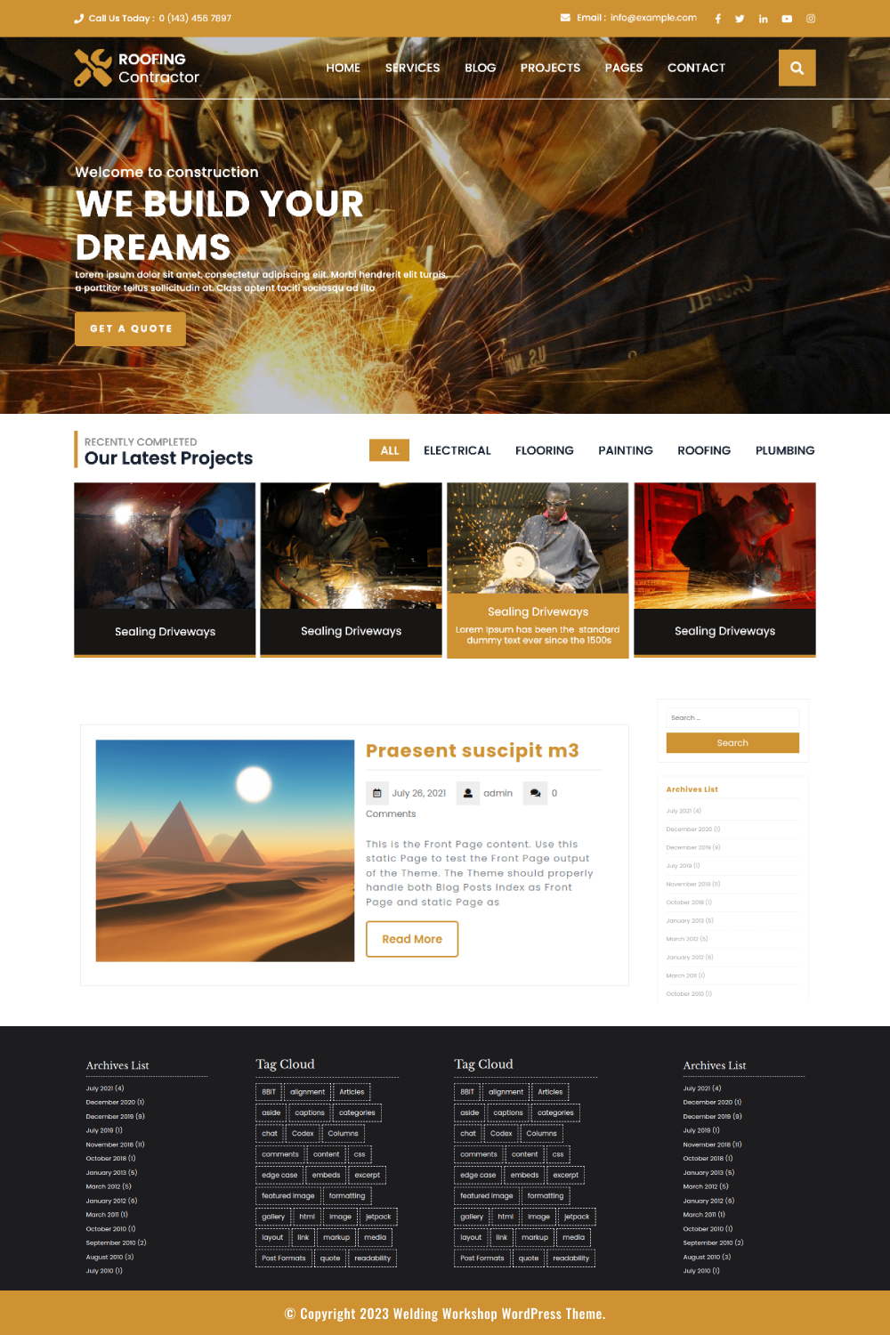Forge Online Excellence: Free Welding WordPress Theme – THEMESPRIDE