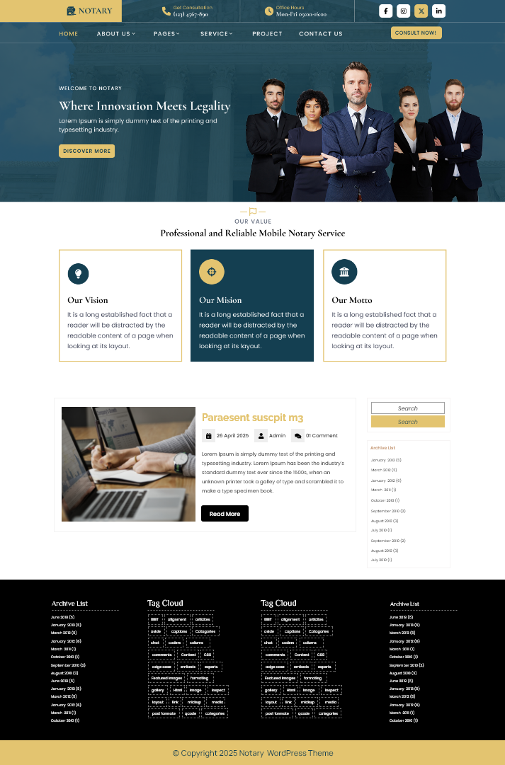 Notary Services - Free Web Design for Lawyers – THEMESPRIDE