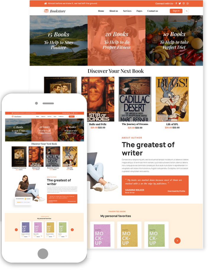 Collection of Books WordPress Themes
